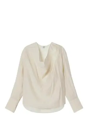 TOTEME Cowl Neck Blouse - White