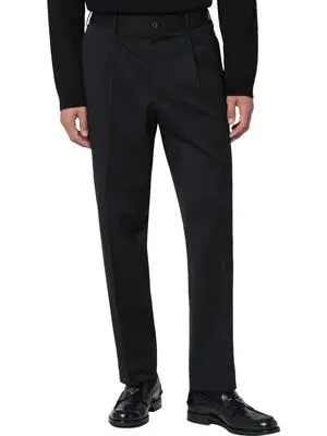 SANTANIELLO Wool Blend Trousers - Black