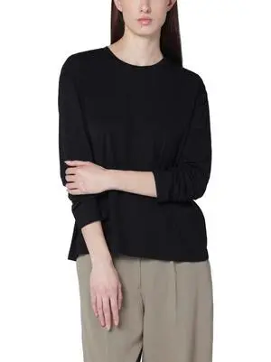 TOTEME Organic Cotton-blend Top - Black