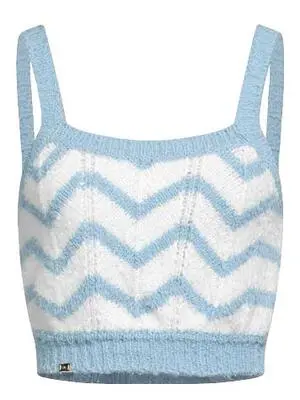 Elisabetta Franchi Knitted Crop Top - Blue