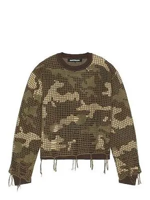 KODY PHILLIPS Camouflage Netted Sweater - Camo