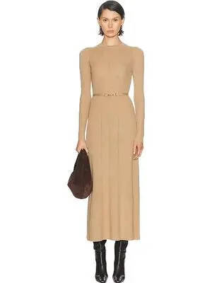 Gabriela Hearst Imagene Knit Dress Camel