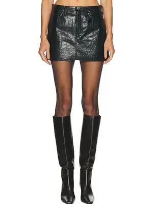 AGOLDE Kiera Mini Skirt In Pattern - Croc