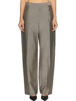 Alexander Wang Mid-rise Tailored Wool Mohair Blend Trousers - Mink Melange