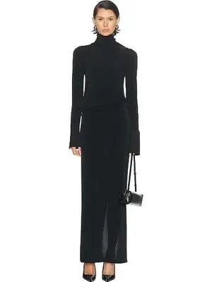 DARKPARK Filipa Cuff Long Sleeve Dress - Black