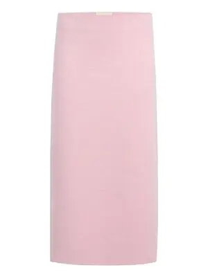Khaite Khaite Patri Merino Wool Knit Skirt Rosewater