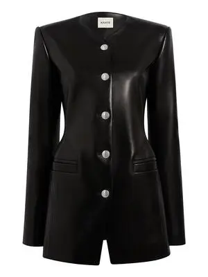 Khaite Naran Leather Jacket - Black