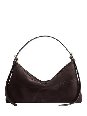 ATP ATELIER Castellare Suede Shoulder Bag - Walnut