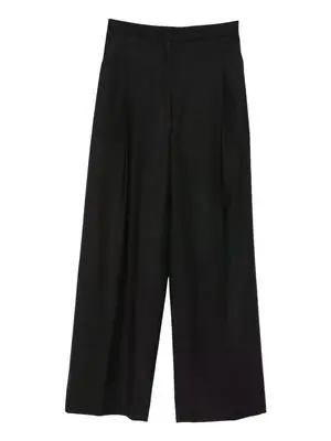 LARDINI Pleated Trousers - Black