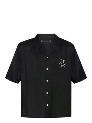ALLSAINTS Graphic-embroidered Shirt - Black