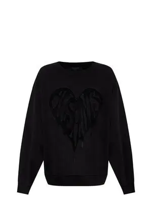 ALLSAINTS Heart-embellished Sweatshirt - Black