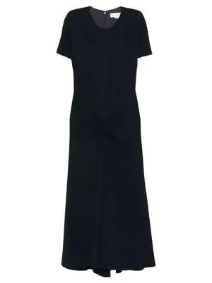 Victoria Beckham Short-sleeve Gathered Dress - Blue