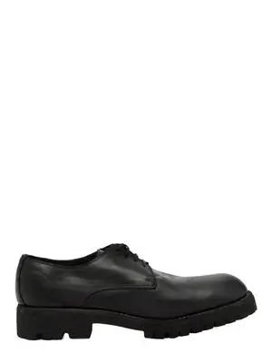 Guidi Leather Derby Shoes - Black