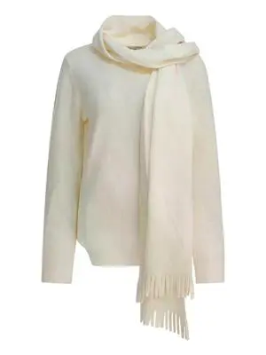 SANDBEIGE Scarf-detail Sweater - Neutrals