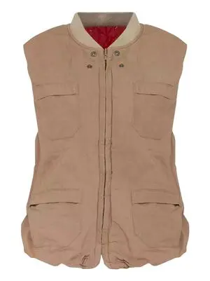 MAISON MARGIELA Linen-blend Waistcoat - Brown