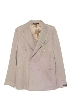 BRIGLIA 1949 Taurasi Double-breasted Blazer - Neutrals
