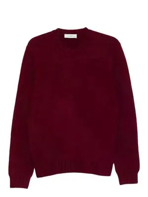 DELLA CIANA Ribbed Crewneck Sweater - Red