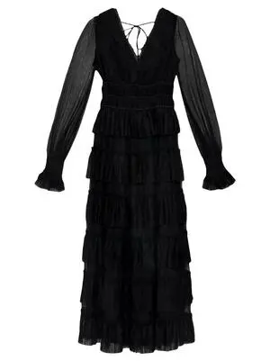 ALLSAINTS Tiered Ruffle Dress - Black