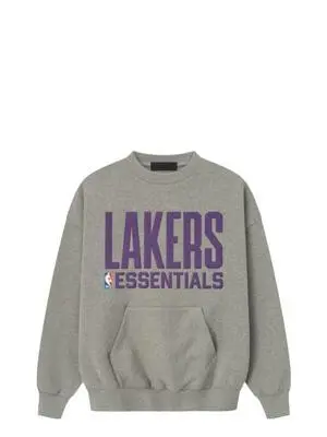 Fear Of God Essentials Lakers Sport Crewneck Sweatshirt - Concrete Heather