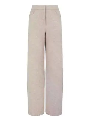 Giorgio Armani Mélange-effect Trousers - Neutrals