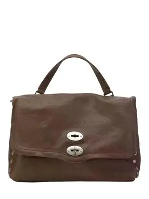 ZANELLATO Studded-detail Turn-lock Tote - Brown