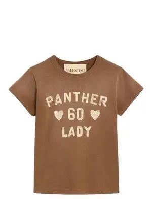 Valentino Garavani Valentino Chez Valentino Cotton T-Shirt Hazelnut