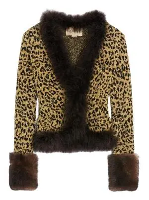 Valentino Garavani Jacquard Lurex Knit Jacket - Animal Print