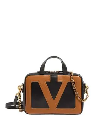 Valentino Garavani Viva Superstar Nappa Handbag - Black/spice