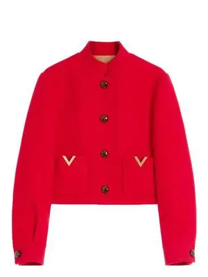 Valentino Garavani Drill Double Caban - Red