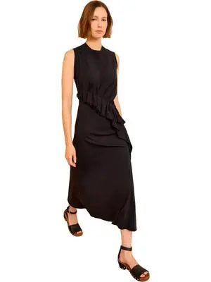 Ulla Johnson Jeune Ruffled Midi Dress - Noir