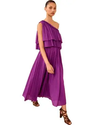 Ulla Johnson Agneta One-shoulder Midi Dress - Iris