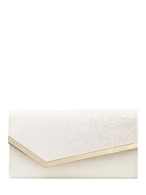 JIMMY CHOO Lace Emmie Clutch - Ivory