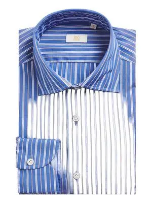 100HANDS Cotton Stripe Vintage Shirt - Blue