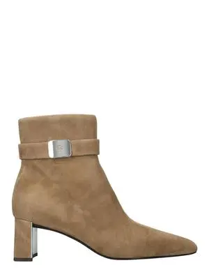 Tory Burch Georgia Heeled Ankle Boots - Beige