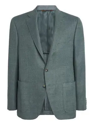 Canali Wool-blend Tailored Blazer - Green