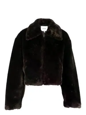 FRAME Faux-Fur Cropped Jacket