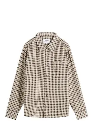 CORRIDOR Fall Check Long Sleeve Shirt - Natural