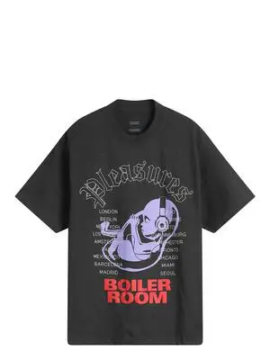 PLEASURES X Boiler Room Headphone T-shirt - Black