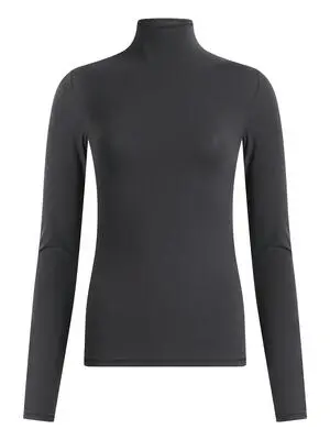 SKIMS Fits Everybody Long Sleeve High Neck Top - Onyx