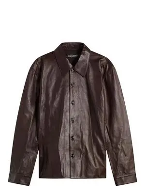 Our Legacy Calfskin Leather Welding Shirt - Umber