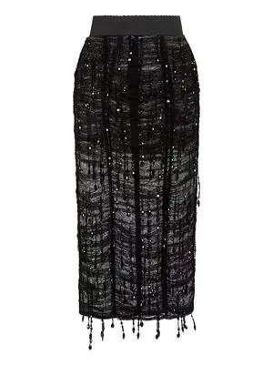 Dolce & Gabbana Embellished Pencil Skirt - Black