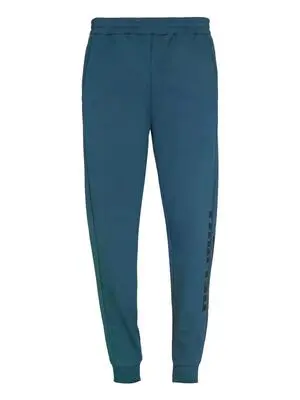 Helmut Lang Logo-detail Cotton Track Pants - Blue
