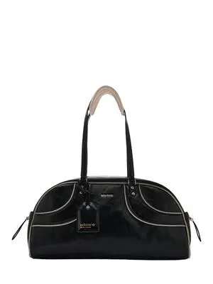WALES BONNER X ADIDAS Large Leather Bowling Bag - Black