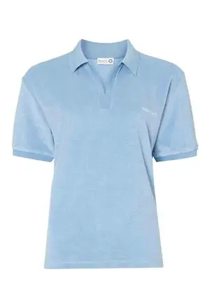 Hunza G Terry Towelling Polo - Cornflower