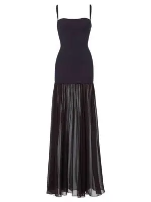 Hunza G Hybrid Maxi Dress - Black