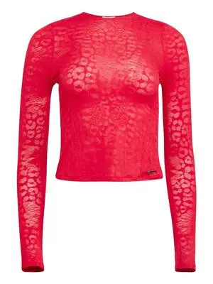 Fleur Du Mal Butter Long Sleeve Tee - Rouge