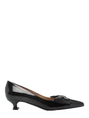 ISABEL FERRANTI 40mm Bow-detail Pointed Pumps - Black