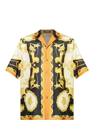 Versace Printed Silk Shirt - Black
