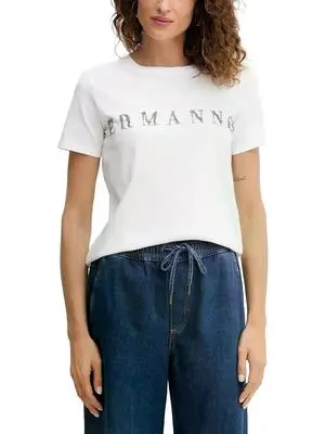 ERMANNO FIRENZE Beaded Logo T-shirt - White