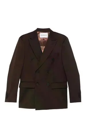 AMARANTO Double-breasted Blazer - Brown